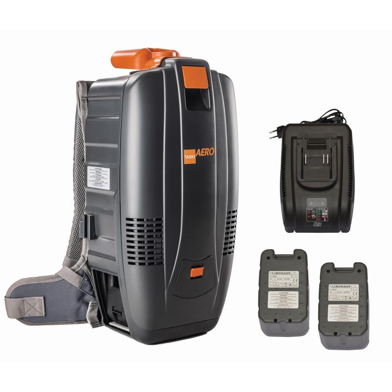 Taski Aero BP Li-ion Starter Kit, ultra-light backpack vacuum with lit ...